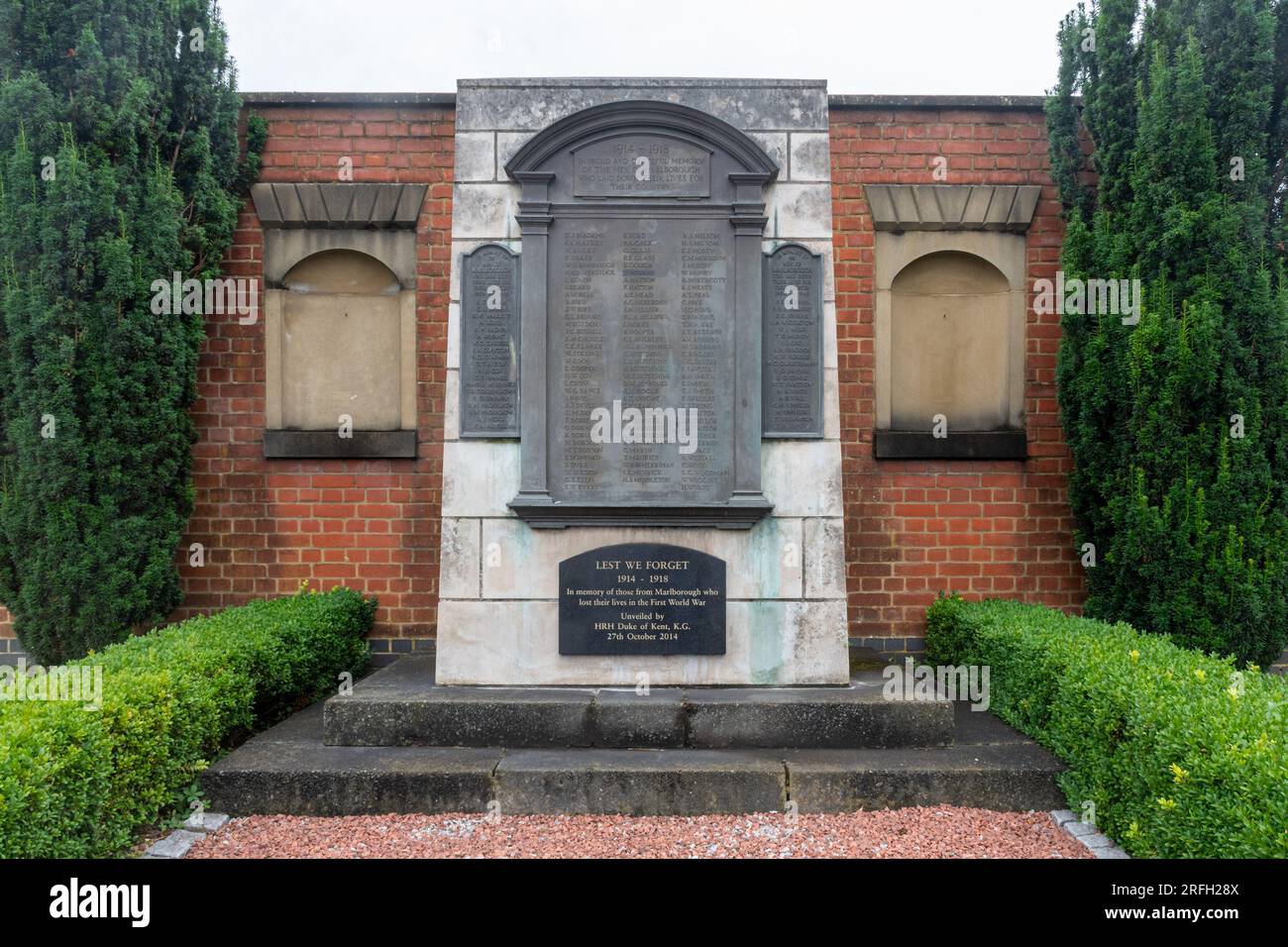 War memorial in Marlborough, Wiltshire, England, UK, a Stone cenotaph ...