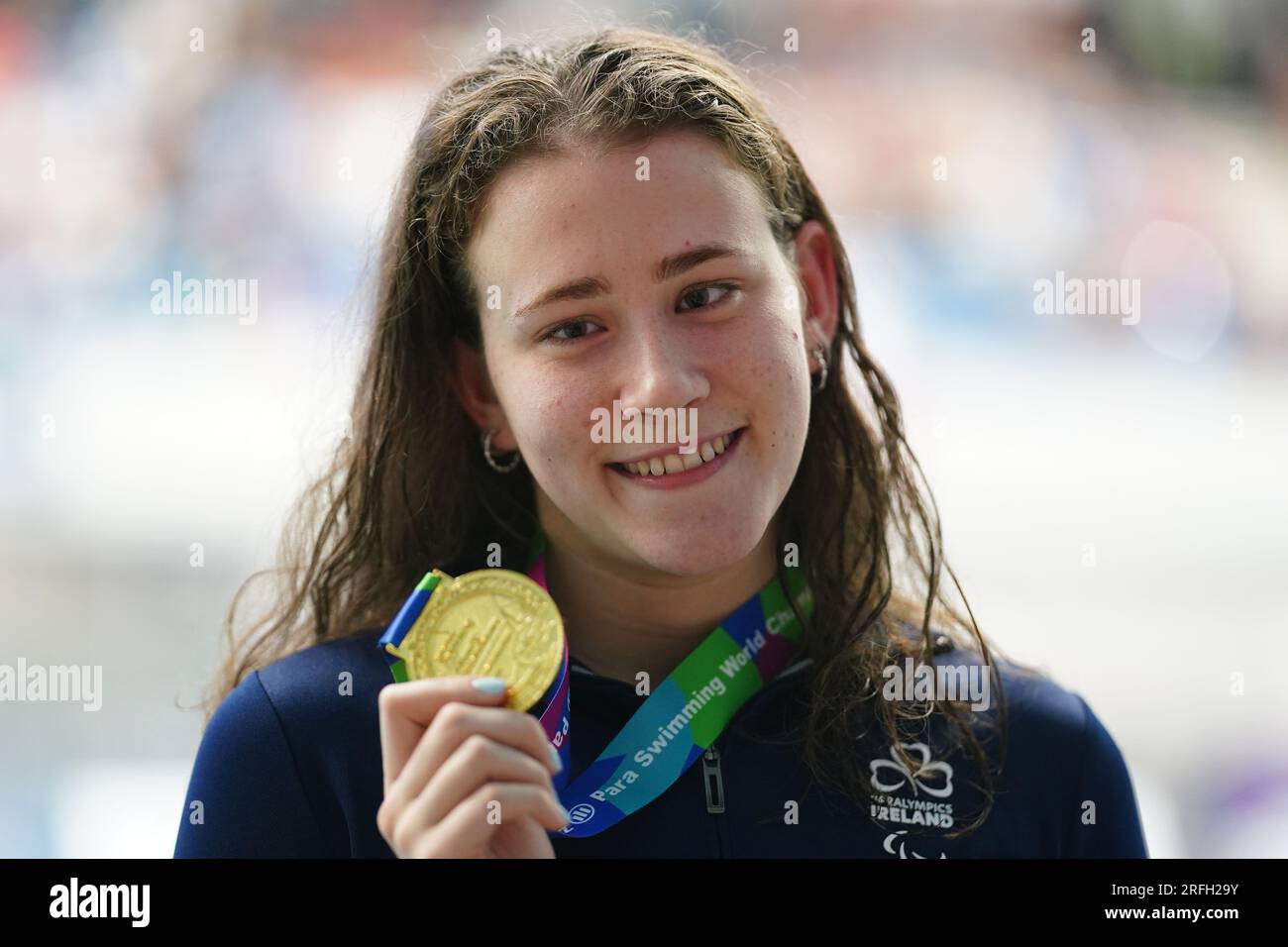 Ireland's Roisin Ni Riain celebrates winning the Women's 100m ...