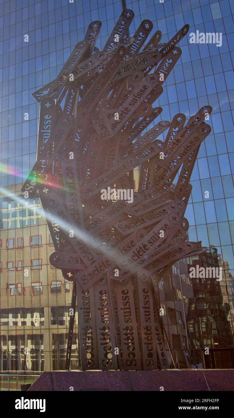 Lion, France - 14.10.2017: modernist metal sculpture by the Swiss ...