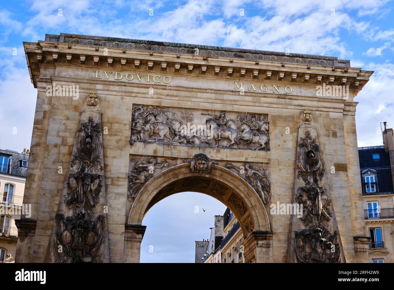 Porte Saint-Denis, originally a gateway through the Wall of Charles V that was built between ...