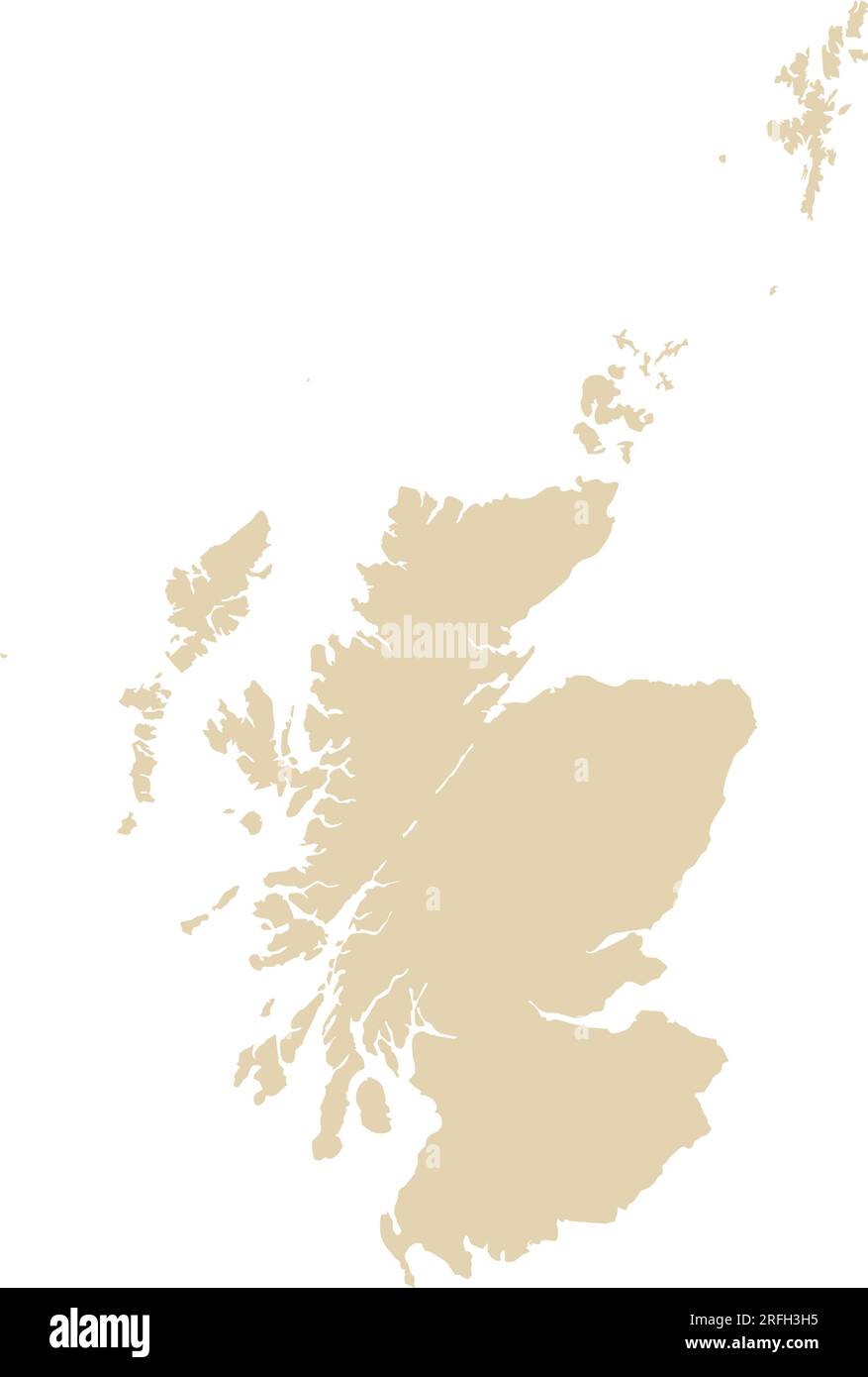 BEIGE CMYK color map of SCOTLAND Stock Vector Image & Art - Alamy