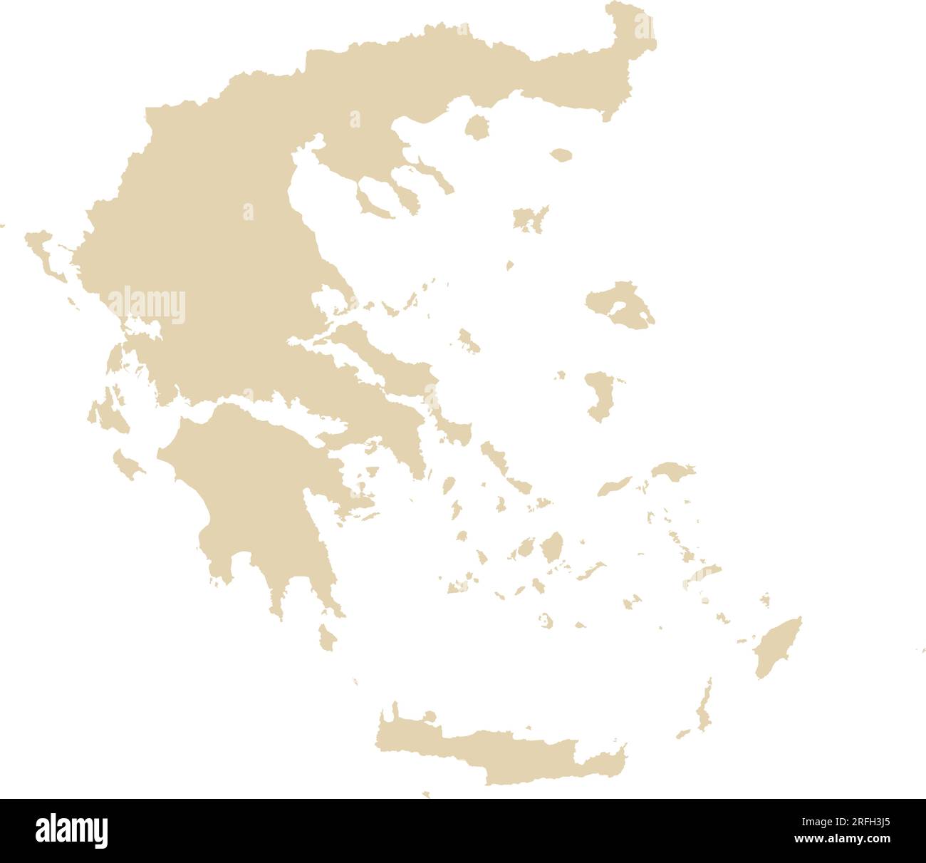 BEIGE CMYK color map of GREECE Stock Vector Image & Art - Alamy