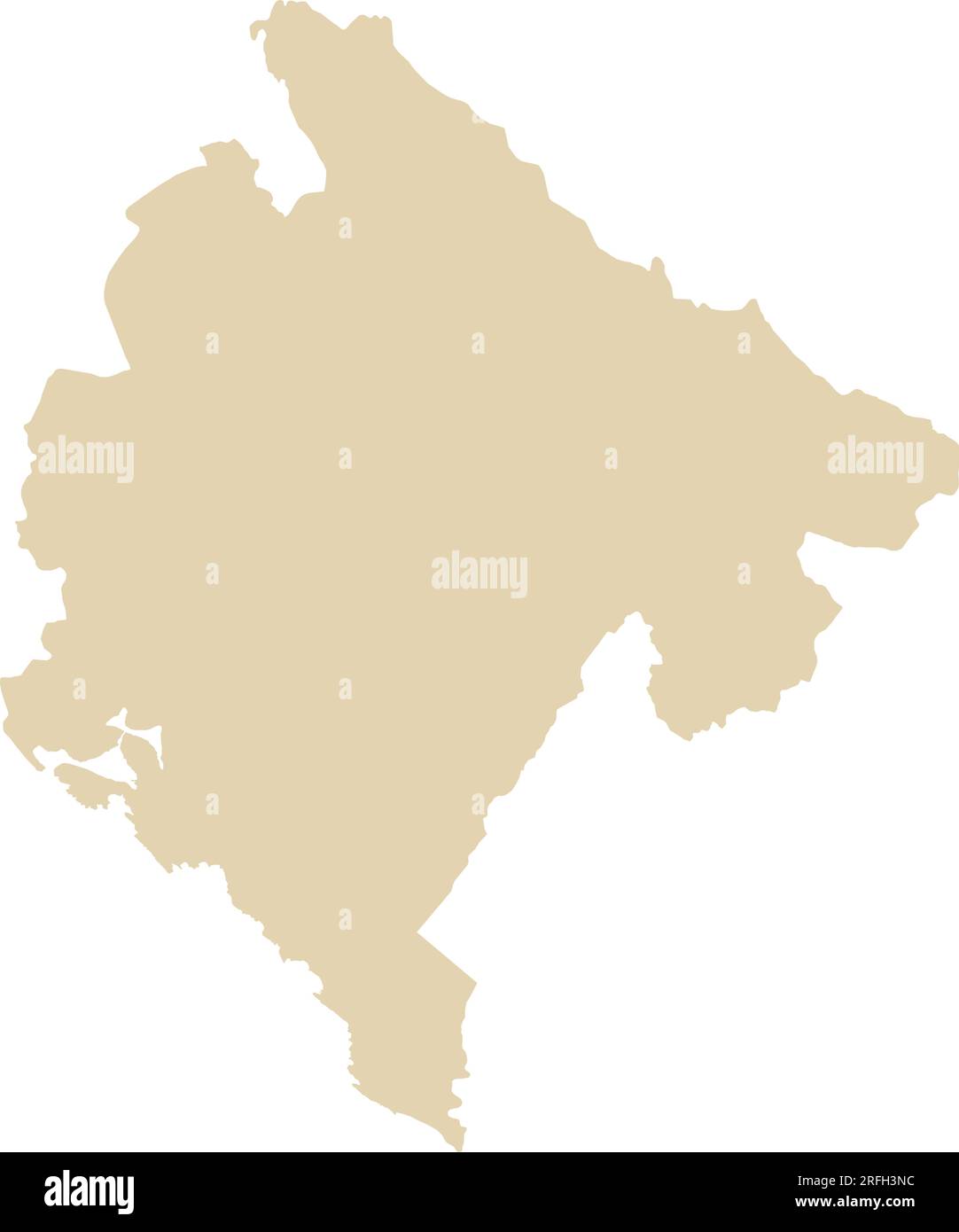 BEIGE CMYK color map of MONTENEGRO Stock Vector Image & Art - Alamy