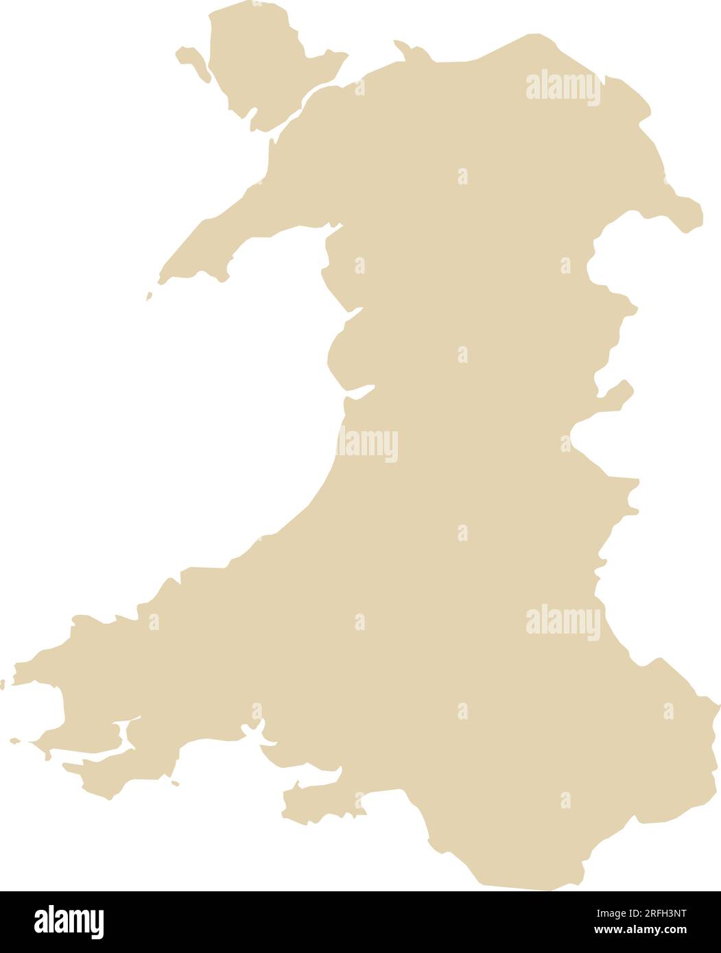 BEIGE CMYK color map of WALES Stock Vector Image & Art - Alamy