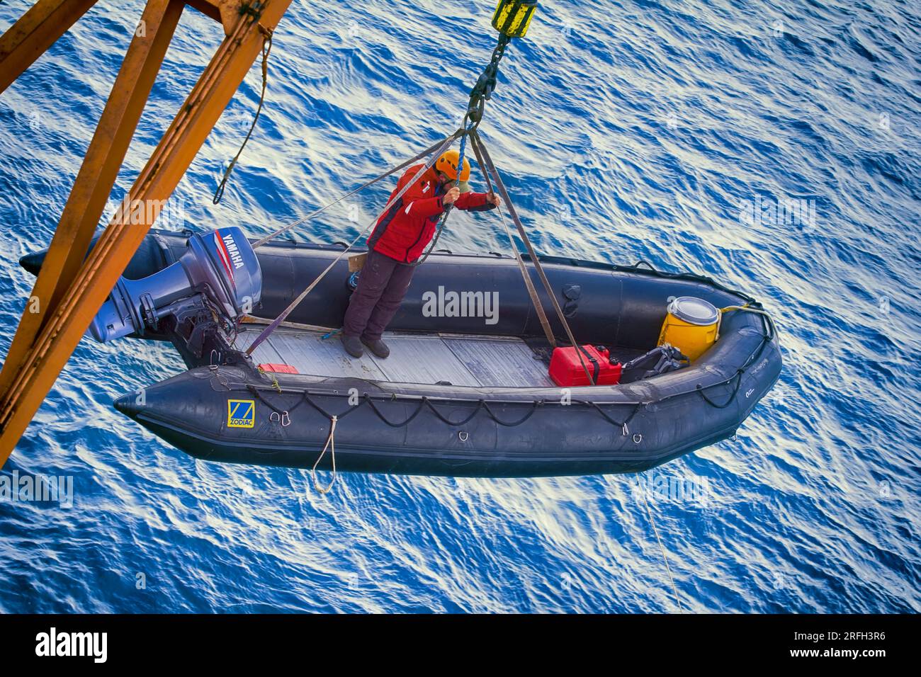 North pole - 2 July 2016: Arctic ocean, Franz-Josef Land. Tourist boats ...
