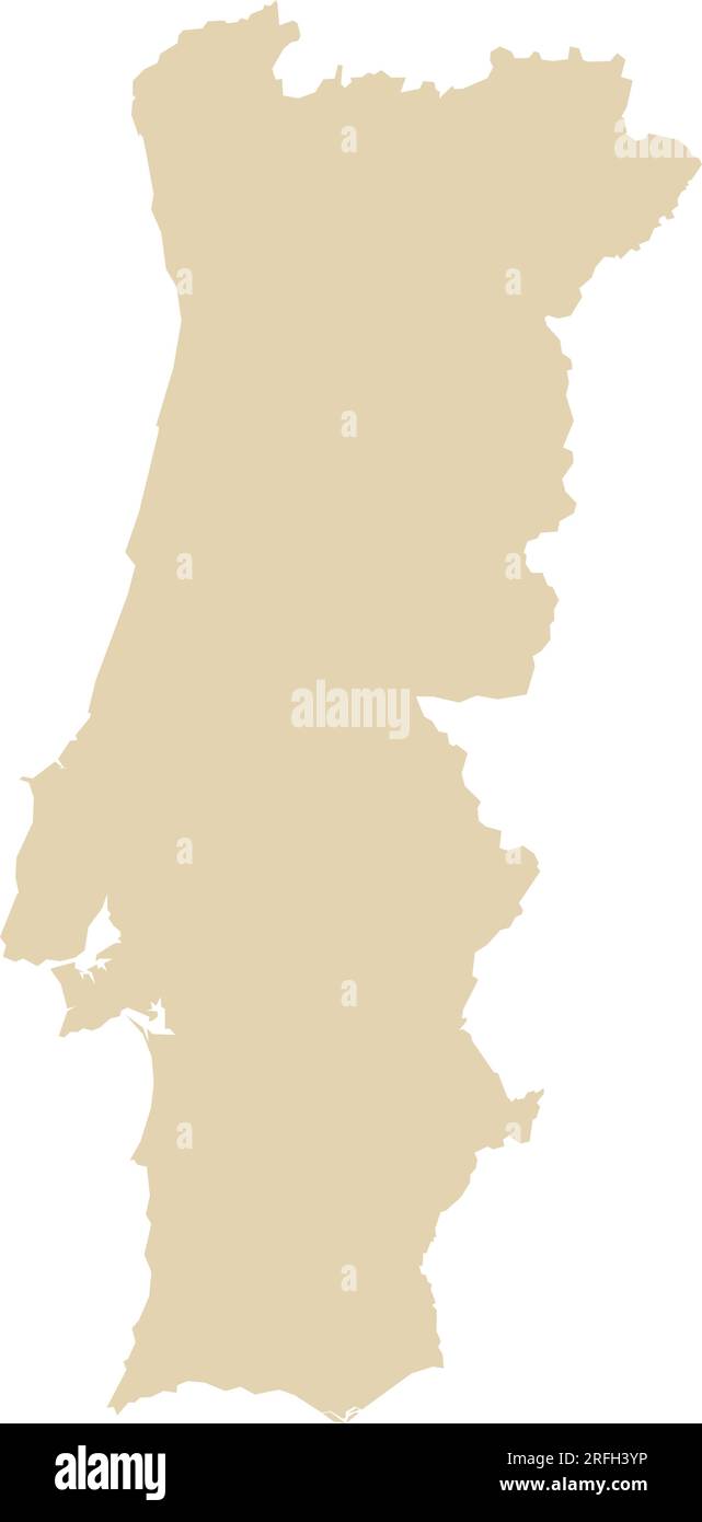 BEIGE CMYK color map of PORTUGAL Stock Vector Image & Art - Alamy