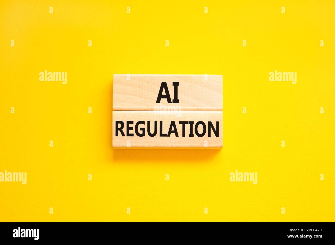 AI regulation symbol. Concept words AI artificial intelligence ...