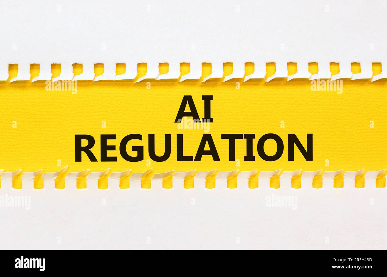 AI regulation symbol. Concept words AI artificial intelligence ...