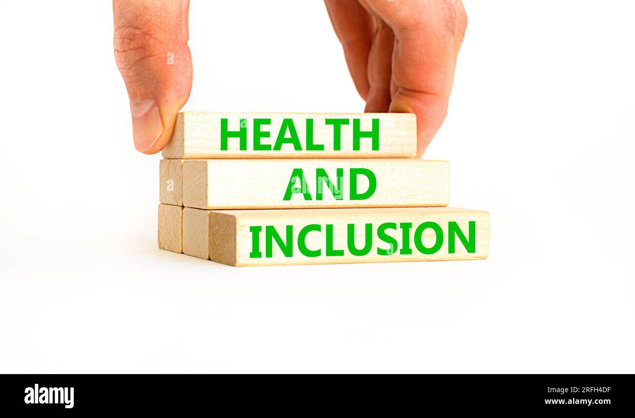 Health and inclusion symbol. Concept words Health and inclusion on ...