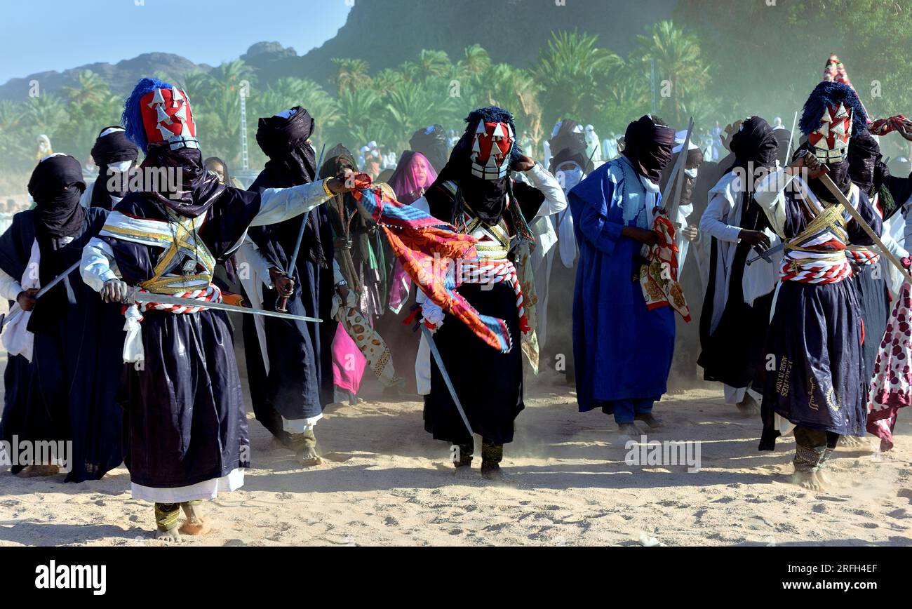 SEBIBA TOUAREG FESTIVAL IN THE OASIS OF DJANET IN ALGERIA Stock Photo ...