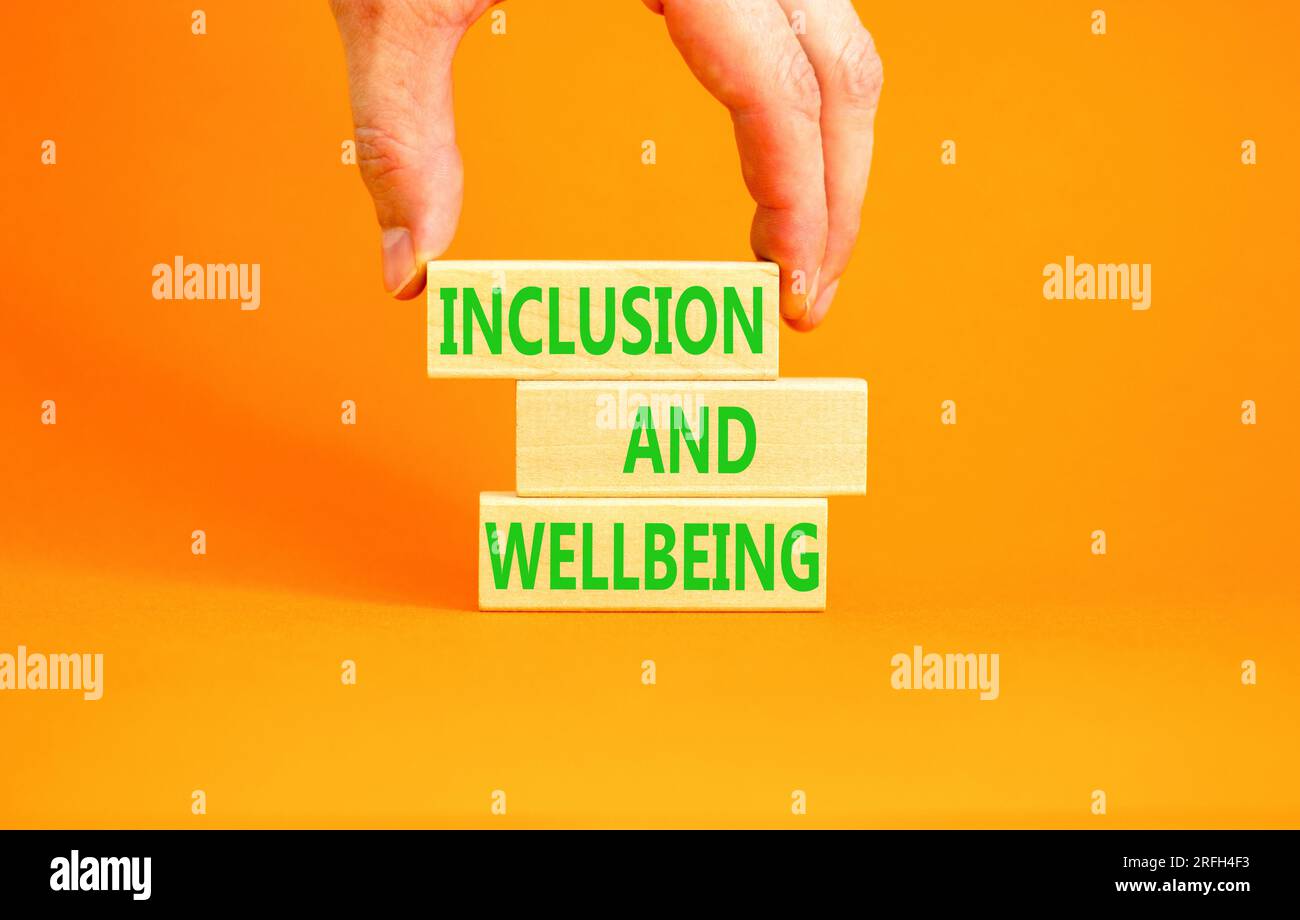 Inclusion and wellbeing symbol. Concept words Inclusion and wellbeing ...