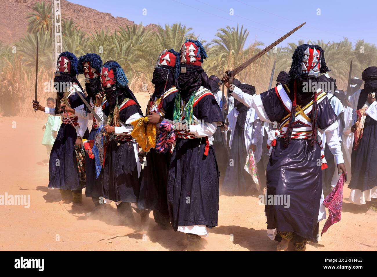 SEBIBA TOUAREG FESTIVAL IN THE OASIS OF DJANET IN ALGERIA Stock Photo ...