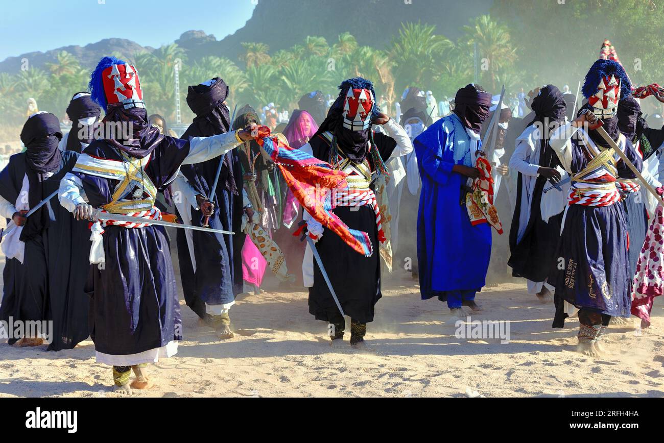SEBIBA TOUAREG FESTIVAL IN THE OASIS OF DJANET IN ALGERIA Stock Photo - Alamy