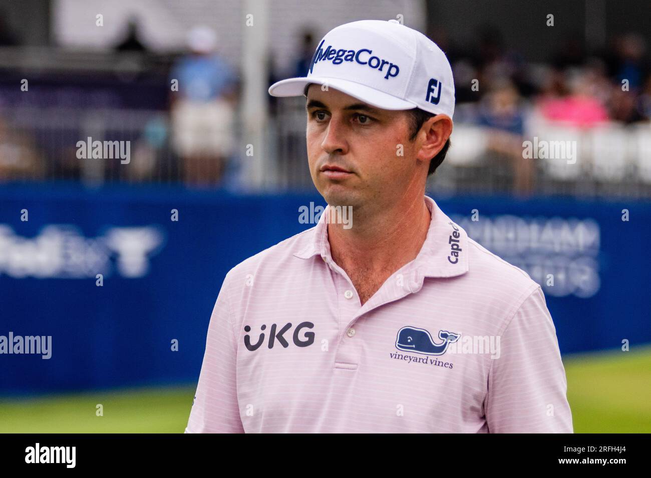 August 3, 2023: J.T. Poston on the ninth green during the first day of ...