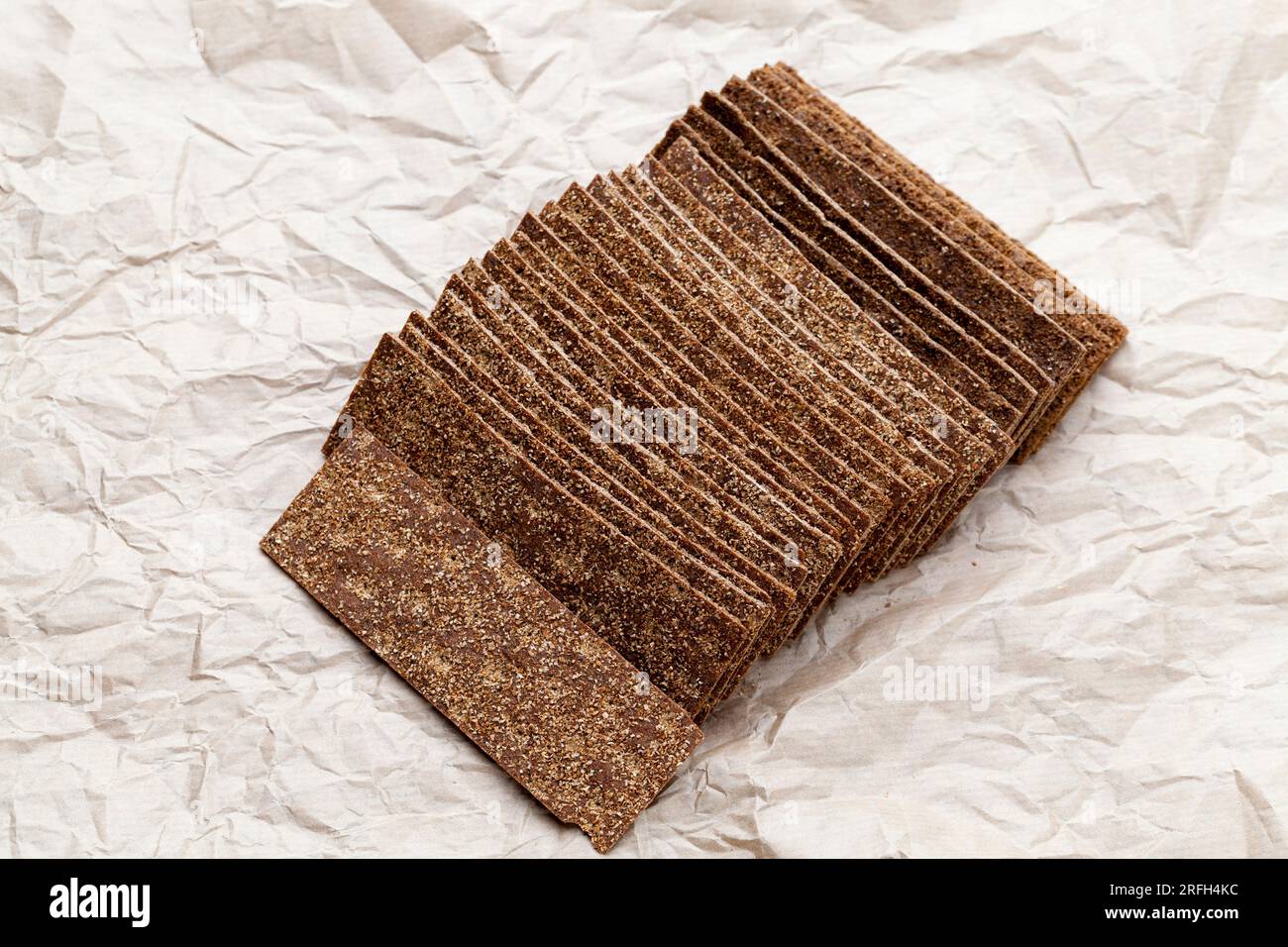 crispy rye bread, healthy foods made from rye flour, thin and crispy ...