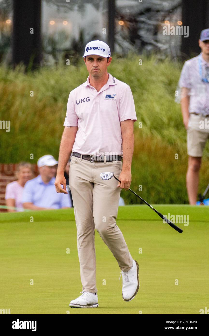 August 3, 2023: J.T. Poston on the ninth green during the first day of ...