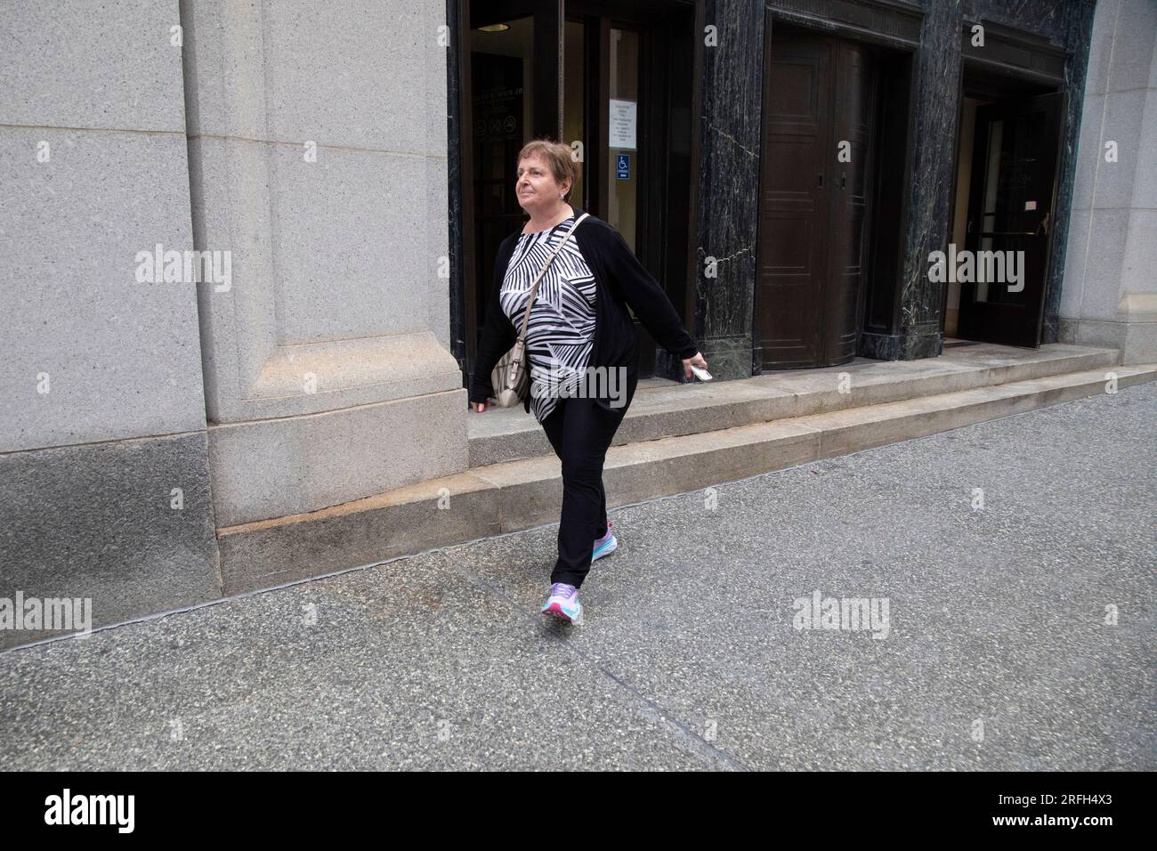Deb Salvin, who gave a victim impact statement, leaves the Joseph F ...