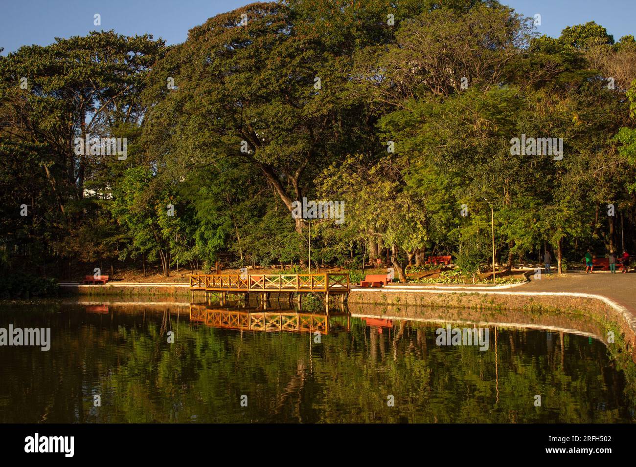 Goiania, Goias, Brazil – August 03, 2023: An angle of Bosque dos ...