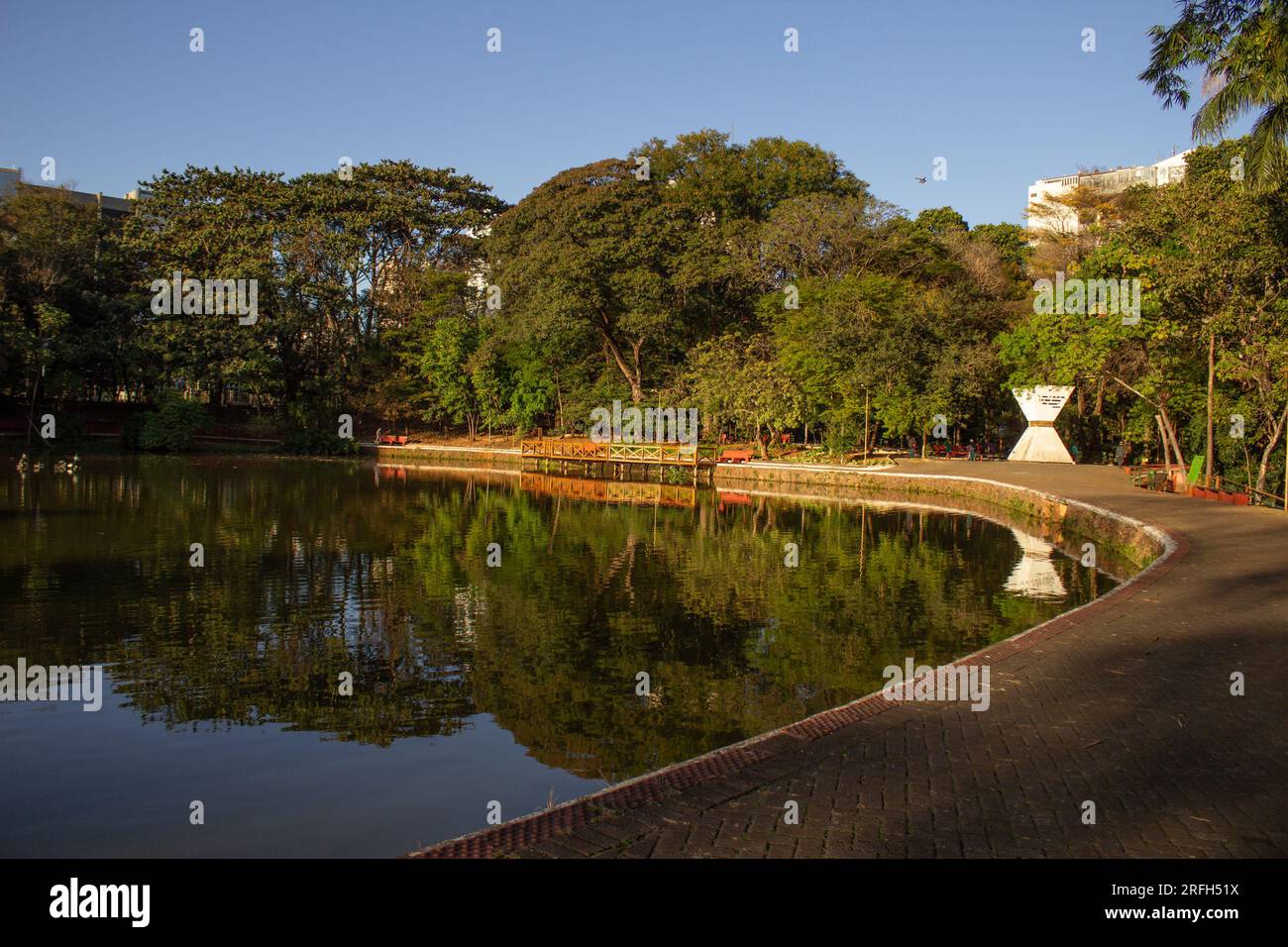Goiania, Goias, Brazil – August 03, 2023: An angle of Bosque dos ...
