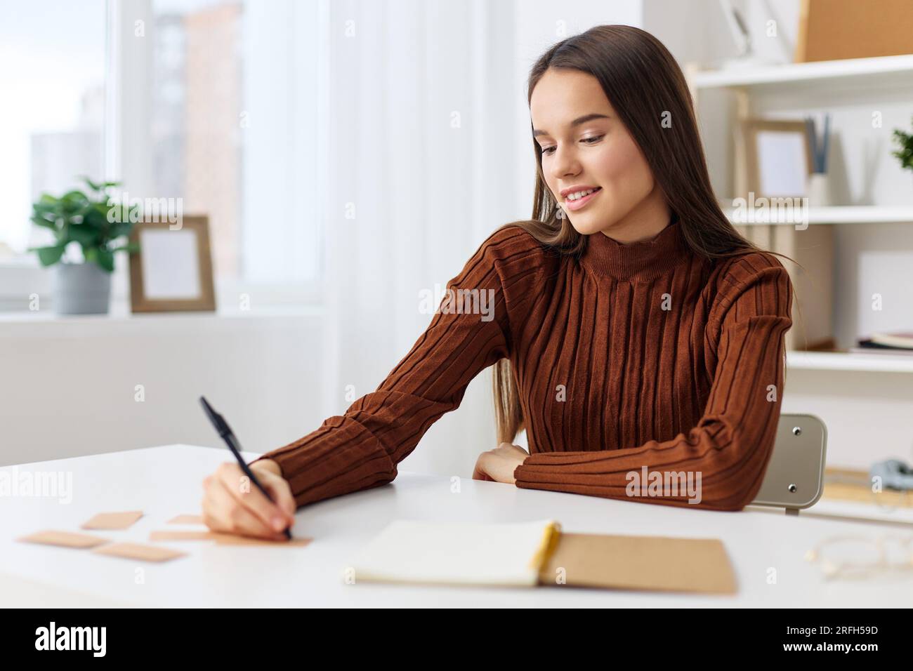 girl exam teenager table student preparation desk education schoolgirl ...