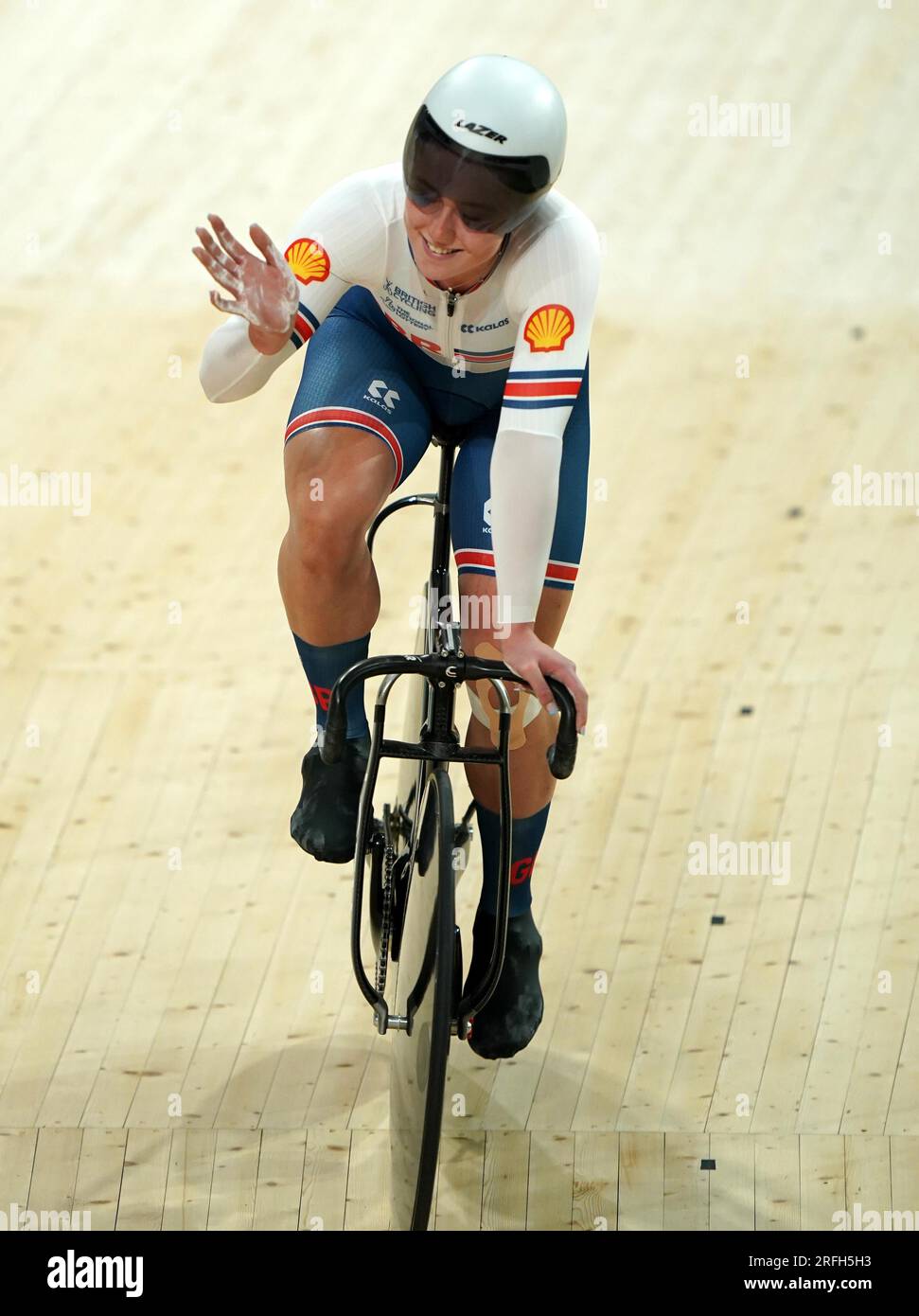 Great Britain's Emma Finucane reacts during the Women's Elite Team ...