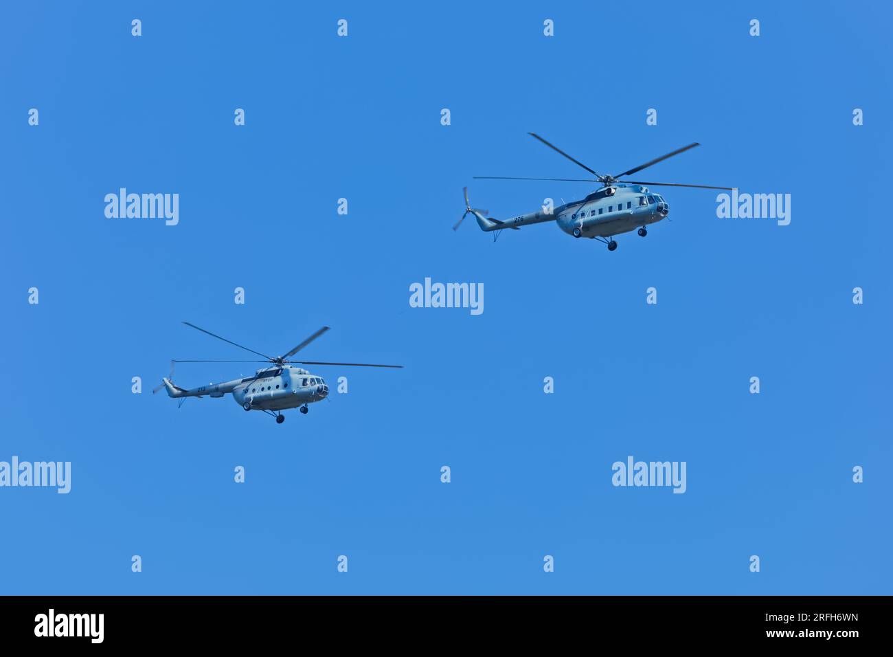 Mil Mi-8 Helicopters Celebrating Operation Storm in Croatia, 2018 Stock ...