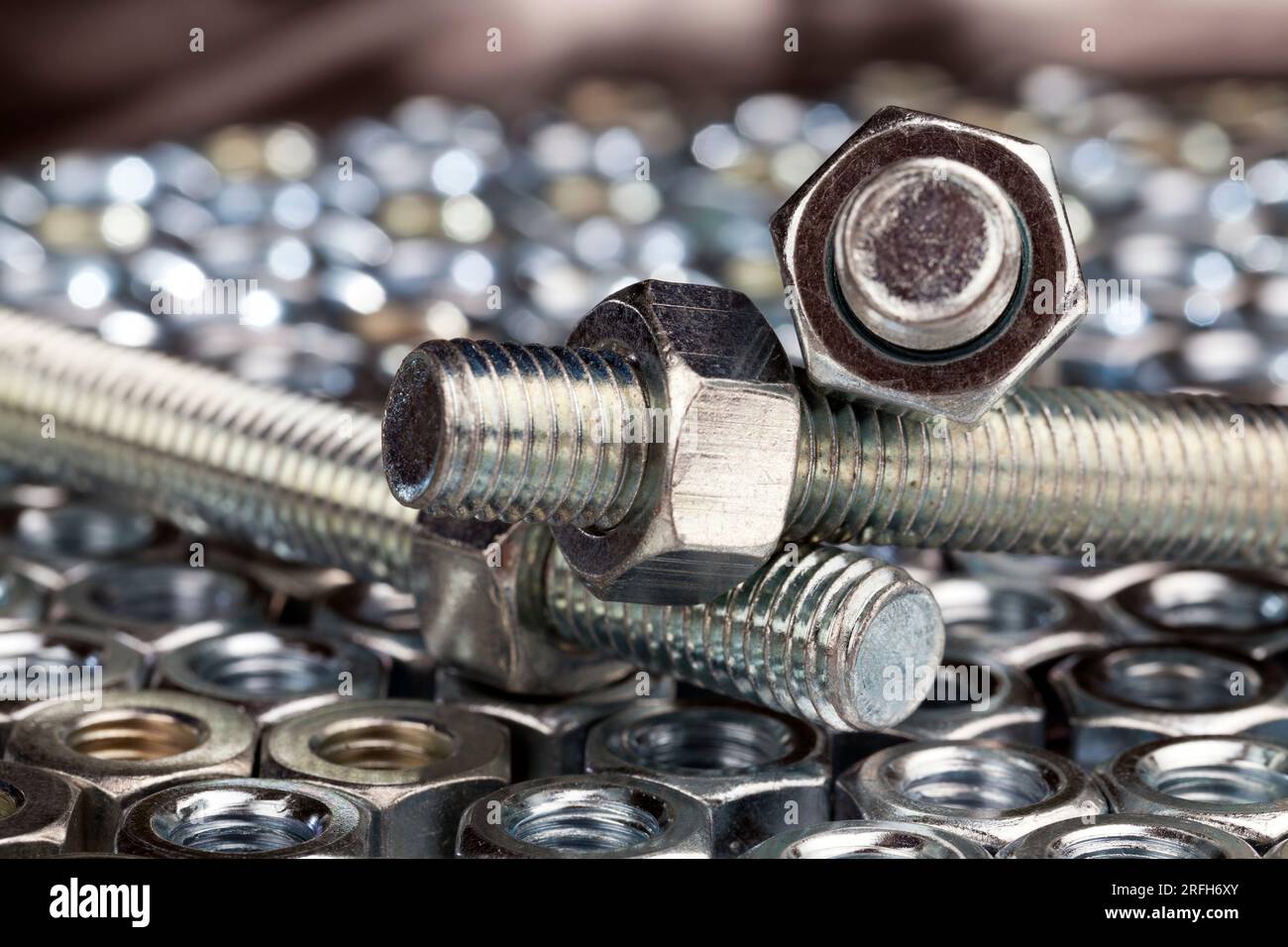 metal steel nuts for installation work , the nut to bolt fastening ...