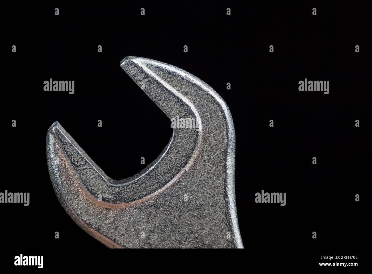 part of a metal wrench for repair and construction, a key made of steel ...