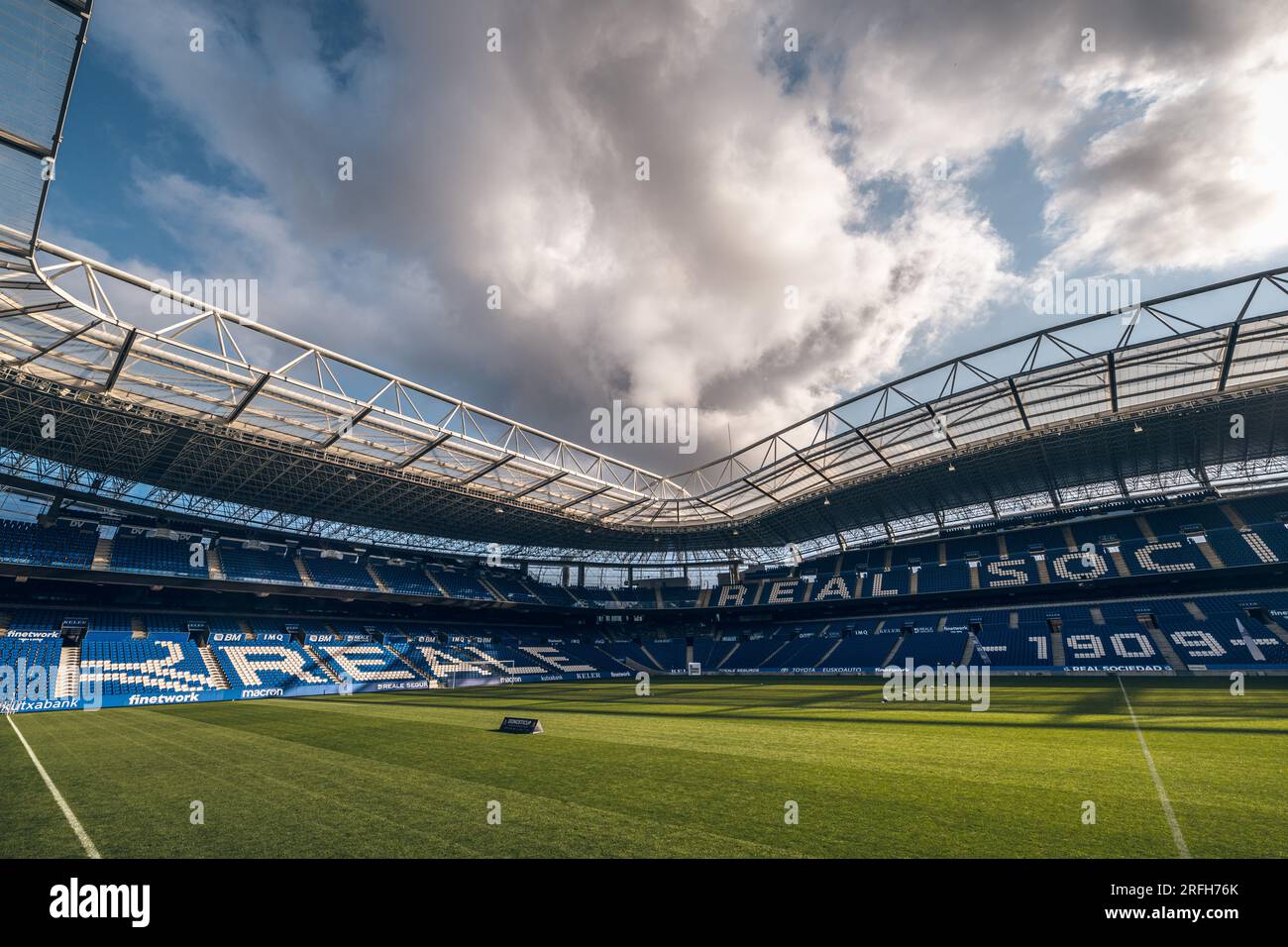 Reale Arena soccer field, where Real Sociedad de Futbol plays, in San ...