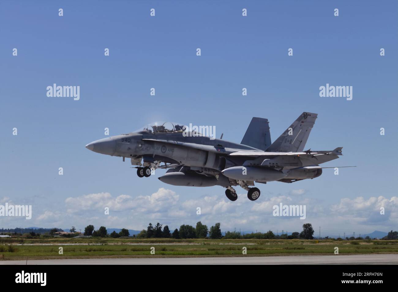 RCAF CF-18 Hornet landing at Boundary Bay Canada Stock Photo - Alamy