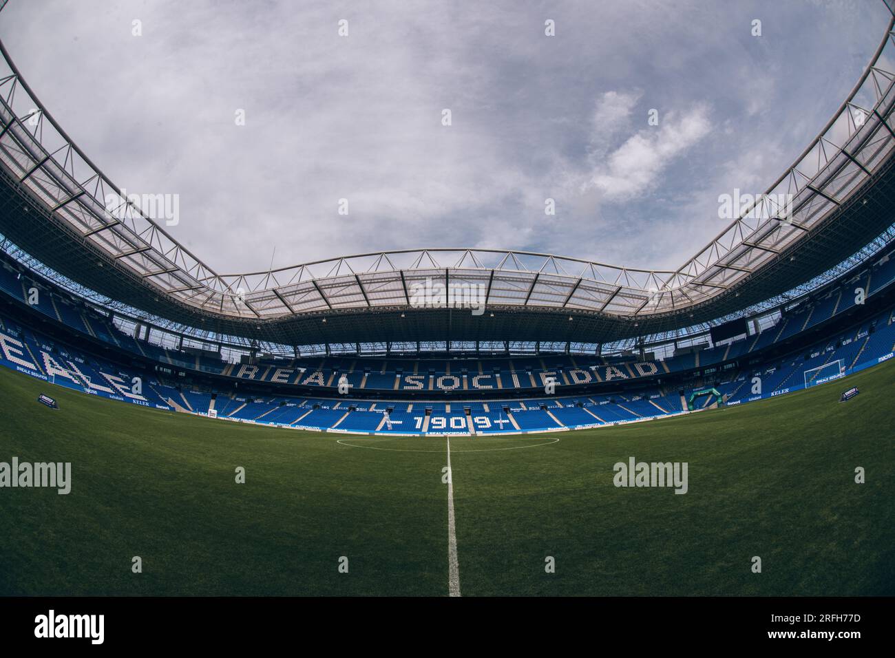 Reale Arena soccer field, where Real Sociedad de Futbol plays, in San ...