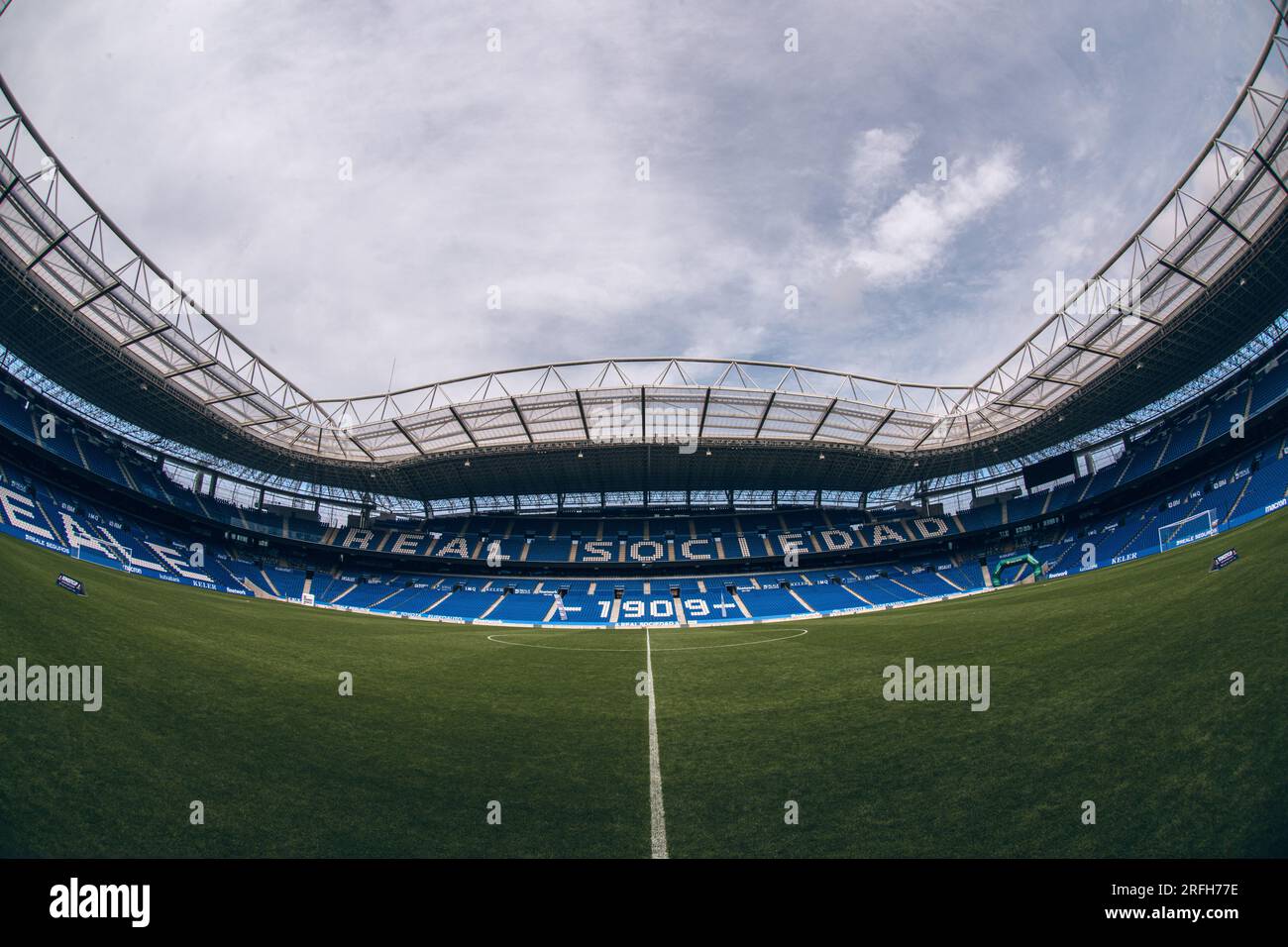 Reale Arena soccer field, where Real Sociedad de Futbol plays, in San ...