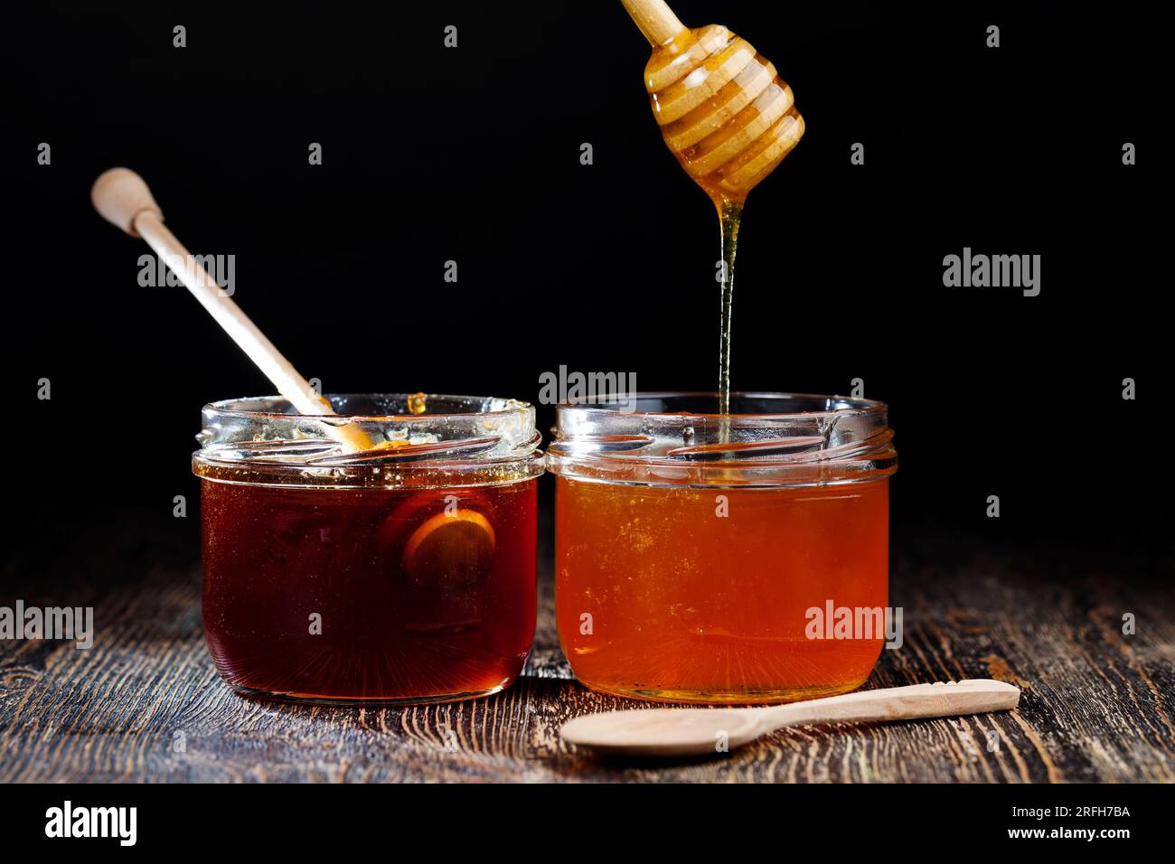 current thick and delicious sweet honey, a natural and healthy food ...