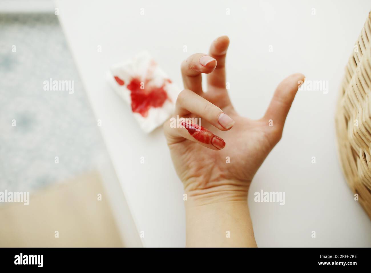 Hand Cut Glass Break Accident