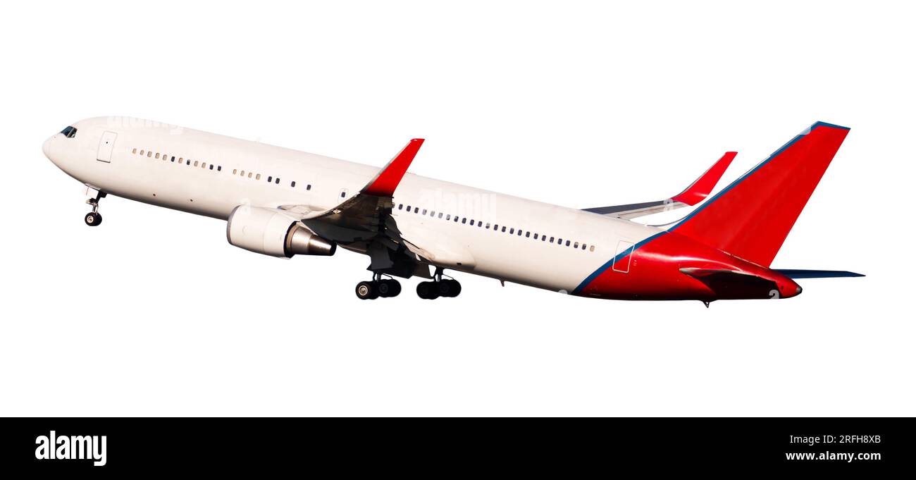 Commercial passenger airplane on white Stock Photo - Alamy