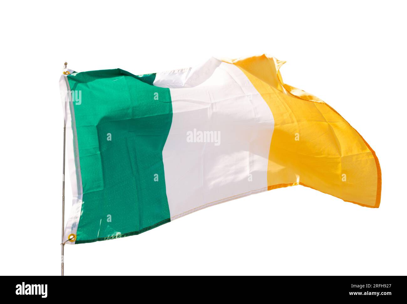 Waving irish flag Cut Out Stock Images & Pictures - Alamy