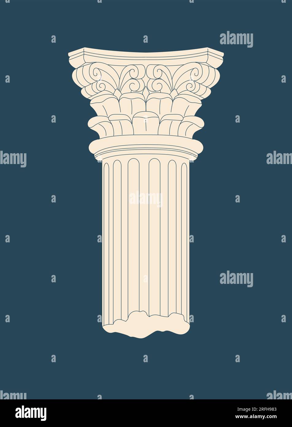Antique marble column vector concept Stock Vector Image & Art - Alamy