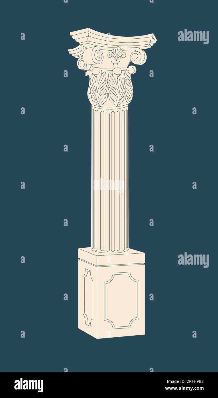 Antique marble column vector concept Stock Vector Image & Art - Alamy