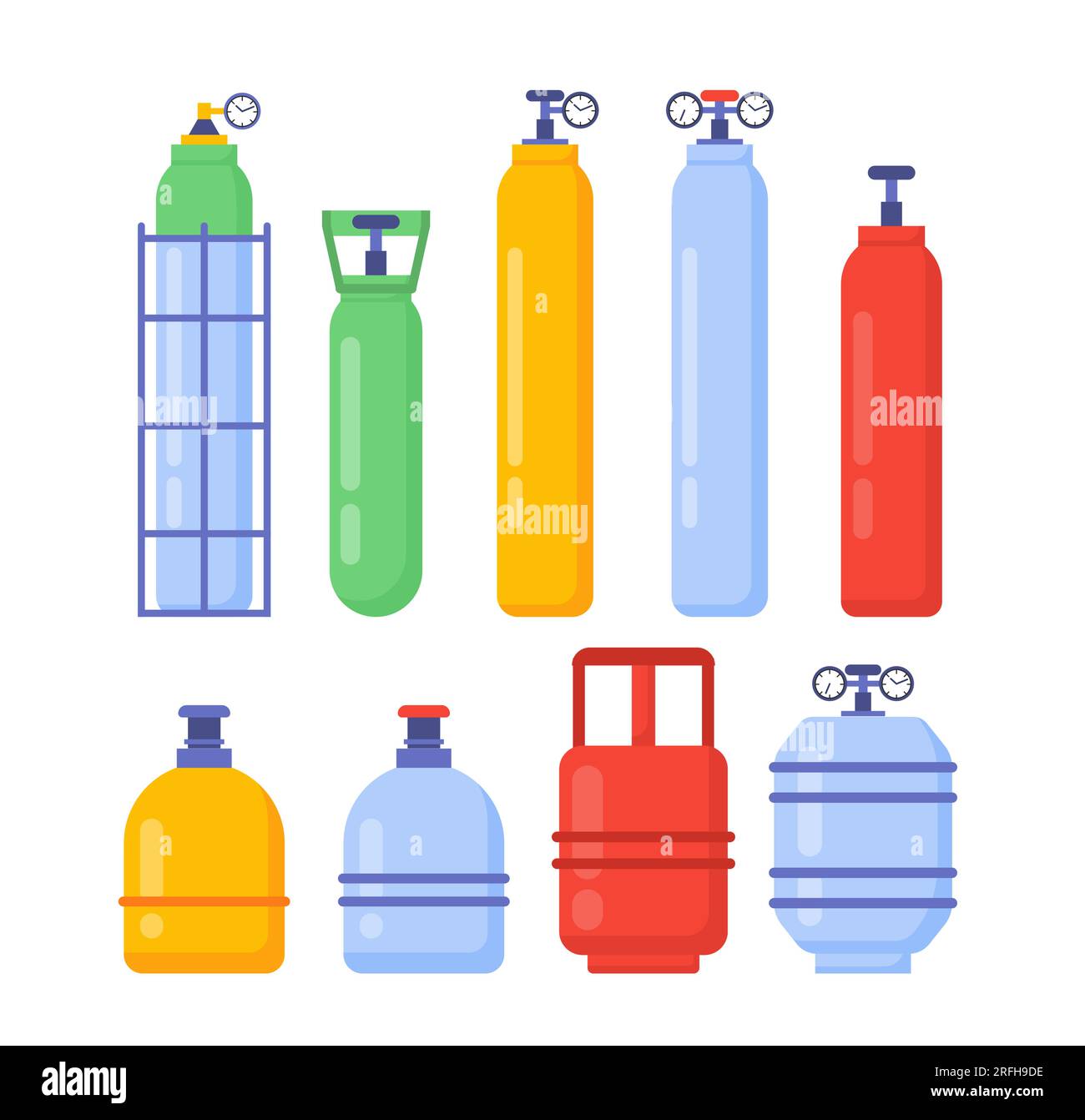 Set of gas tanks vector concept Stock Vector Image & Art - Alamy