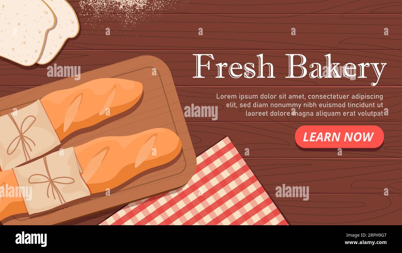 Fresh bakery vector banner Stock Vector Image & Art - Alamy