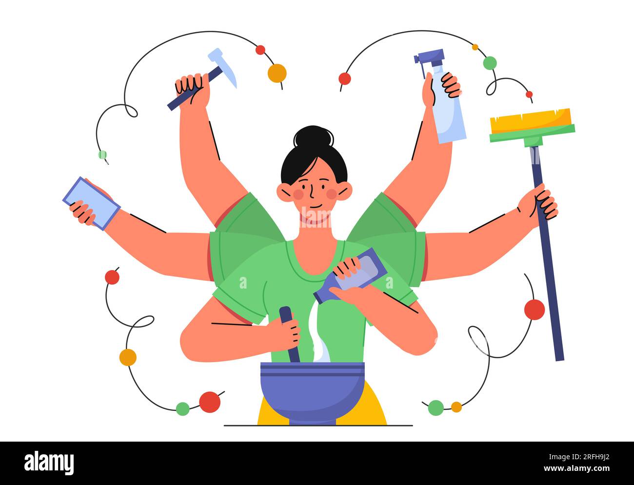 Multiple tasks Stock Vector Images - Alamy