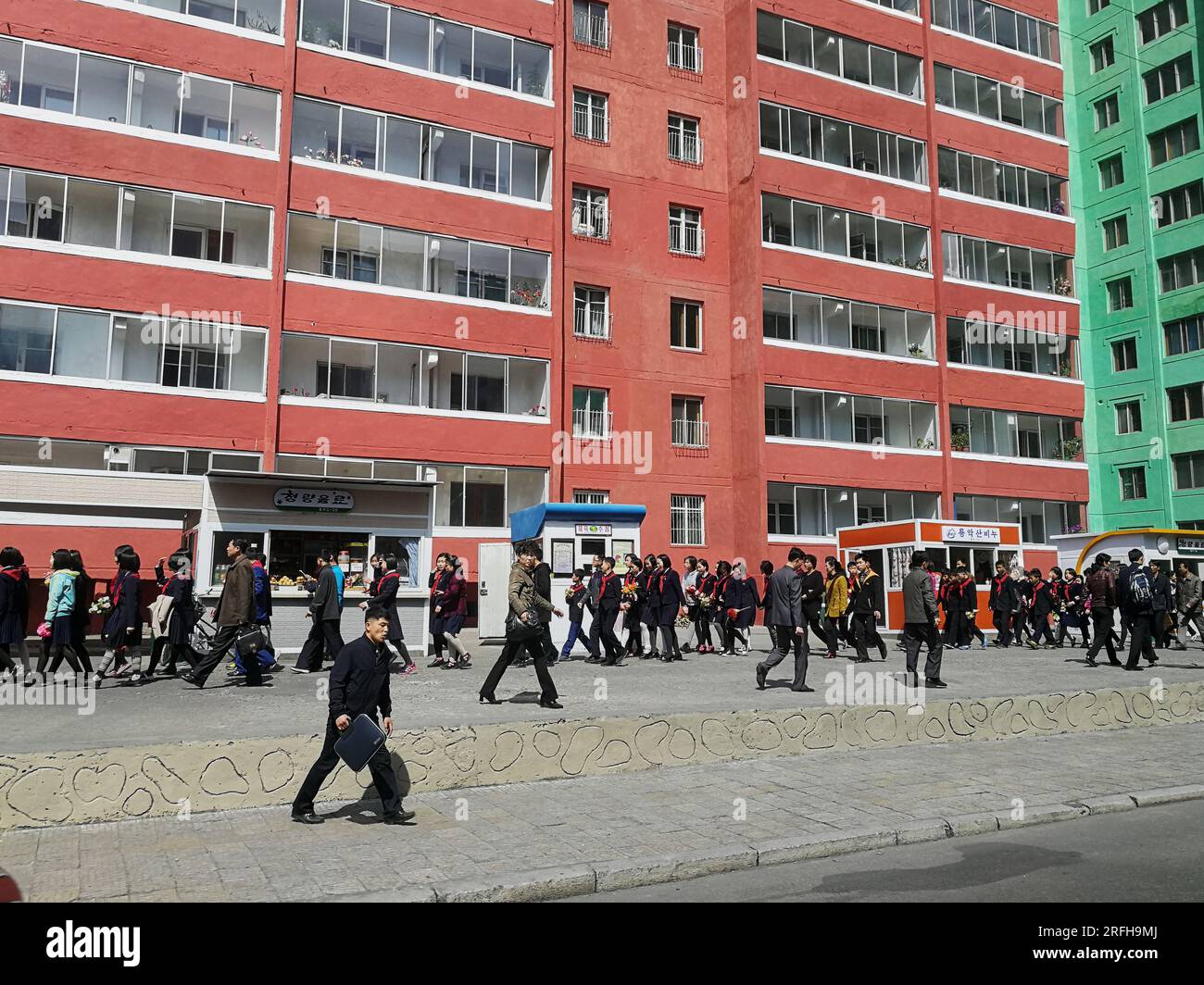 Pyongyang, March 29, 2018. Martyrs’ orphans retracing Kim Il Sung’s ...