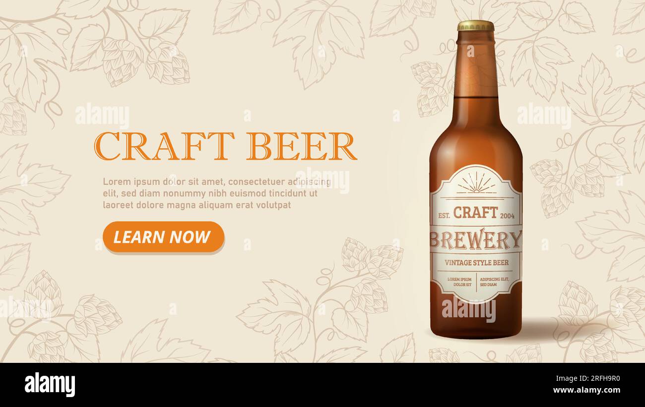 Realistic beer banner vector concept Stock Vector Image & Art - Alamy