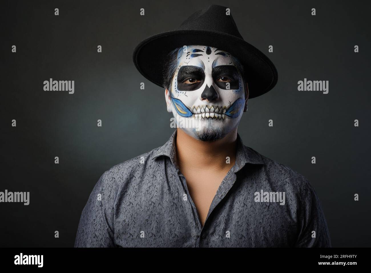 Catrin portrait. Typical Mexican character. Day of the dead and ...