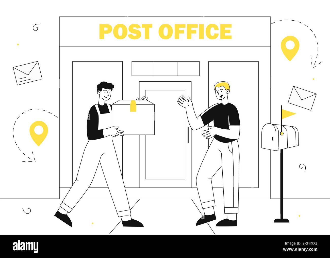 Post office line vector concept Stock Vector Image & Art - Alamy