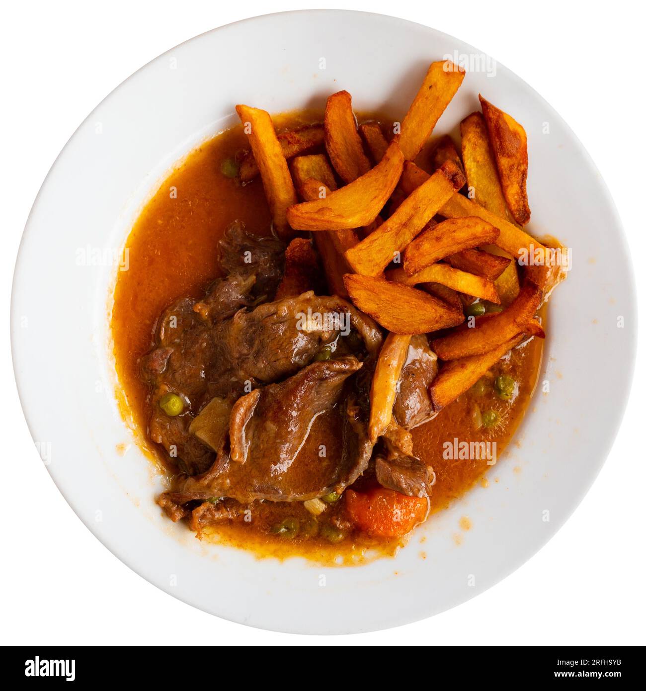 Nice tasty serving of beef stew prepared with potatoes Stock Photo - Alamy