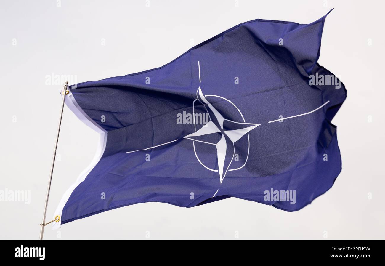Waving Flag of OTAN Stock Photo - Alamy
