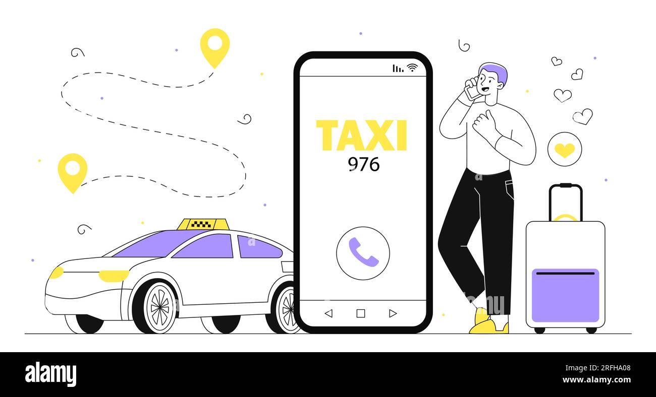 Man in car using hand Stock Vector Images - Alamy