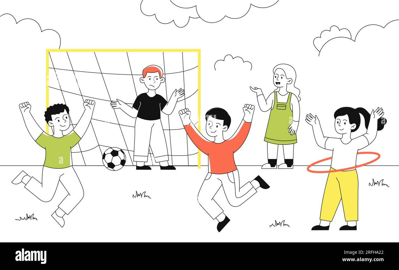 Sports team kids Cut Out Stock Images & Pictures - Alamy