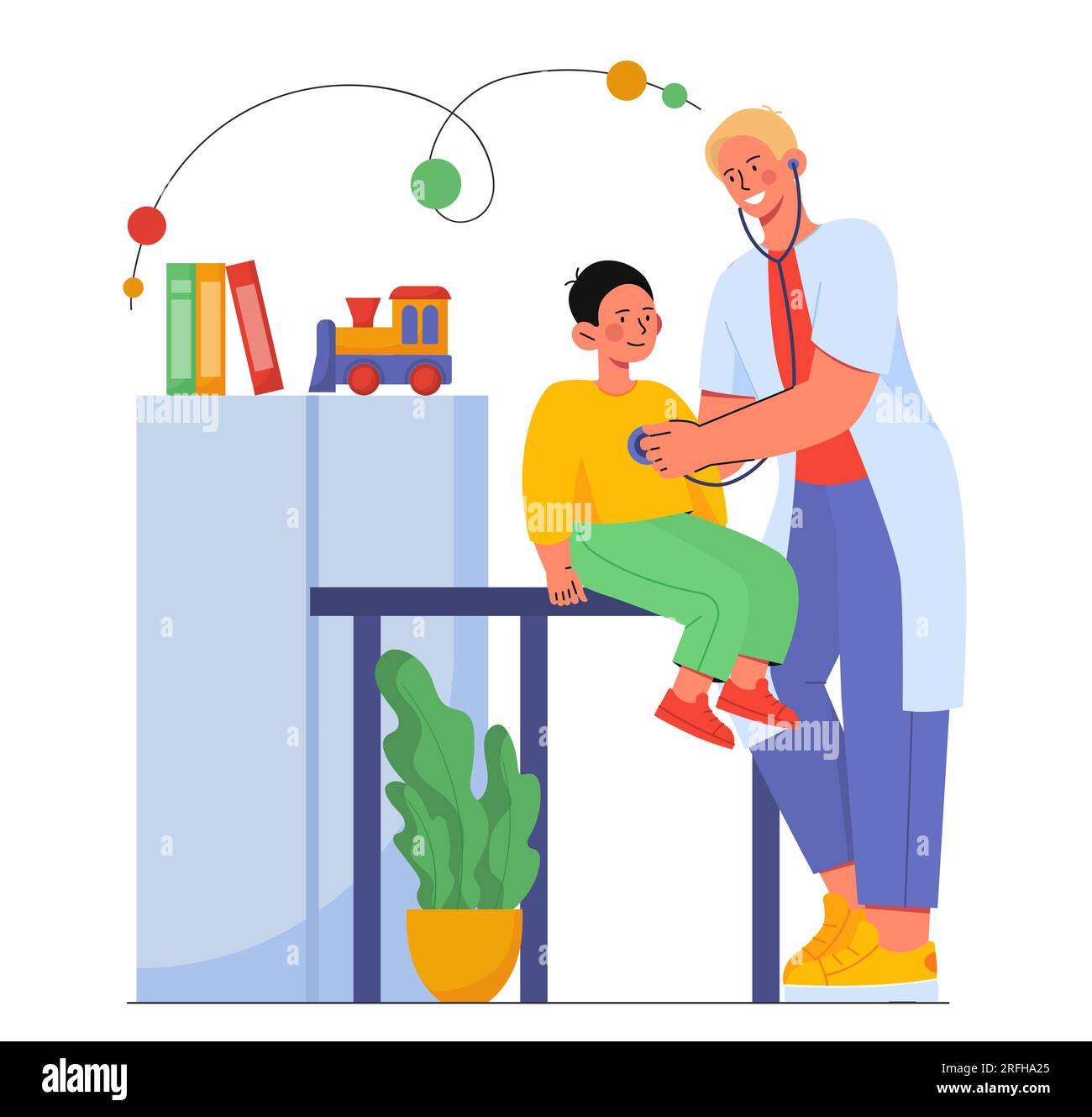 Pediatric man with kid vector concept Stock Vector Image & Art - Alamy